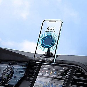 TechMatte Magnetic Dashboard Car Mount, 360° Adjustable Dashboard Phone Holder Designed for iPhone 14 13 12 Pro Max, iPhone 14 Plus and MagSafe Case