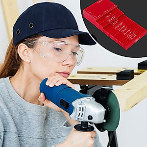 Setup Blocks Height Gauge Set, 15 Pieces Precision Saw Kit Drill Press Table Router Setup Blocks Woodworking Woodpeckers Tool Setup Bars Accessories Aluminum Square Laser Engraved Size Markings (Red)