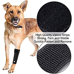 Dog Leg Brace, Pair of Dog Front Leg Compression Brace Canine Leg Wrap with Metal Strips & Safety Reflective Straps, Protects Wounds Brace Heals and Prevents Injuries and Sprains