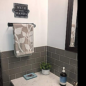 RTZEN Wrought Iron Bathroom Accessories Set, Decorative Hand Towel Bar and Toilet Paper Holder