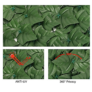 Skcoipsra Artifical Ivy Privacy Fence Screen, 47.2x157.5in(51sqft) Faux Ivy Vine Leaf Grass Wall, Artificial Hedges Greenery Backdrop Wall for Balcony Indoor Outdoor Garden Fence Decor