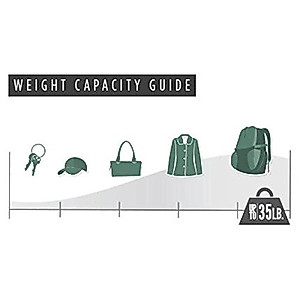 Liberty 22 inch Stylish Wall Mounted White and Satin Nickel Wardrobe Hook Rail/Coat Rack with 3 Pretty Dual Hanger Hooks for Coats, Hats, Scarves, Key • Extra Wide Hanging Space