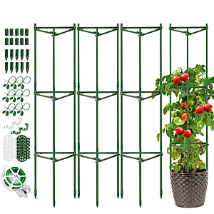 Tomato Cages for Garden,3 Pack Tomato Cages Trellis, Tomato Cages Heavy Duty Tomato Stake Support, Plant Cage Garden Cage for Pots Vegetables Plants 48 inches