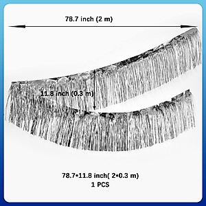 HOMEZZO Dancing Queen Party Decorations, Glitter Dancing Queen Disco Ball Banner Silver Fringe Banner for Mamma Mia Party Decorations Birthday Bridal Shower Bachelorette Wedding Party