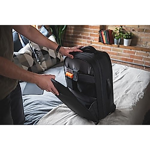 NOMATIC Navigator Carry-On 37L w/ 8L Built-In Expansion - Anti-Theft Carry-On for Airplane Travel - Premium Hardshell Roller Luggage, 17" Laptop Compartment, Black