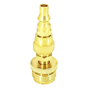MENSI 1lb Propane Disposal Adapter Fitting with 1/4" Quick Connect Disconnect Adaptor for One Pound Portable Camper Grill Stove for RV