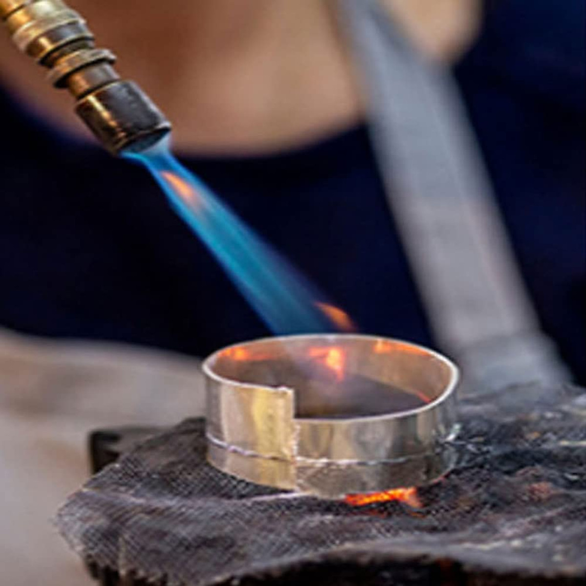 DONGLIANG High Temperature Portable Flamethrower Burner Welding Torch Butane Gas Blow Welding Torch Hand Ignition Camping Welding BBQ Tool Portable Cutting Torch Set Welder Tools