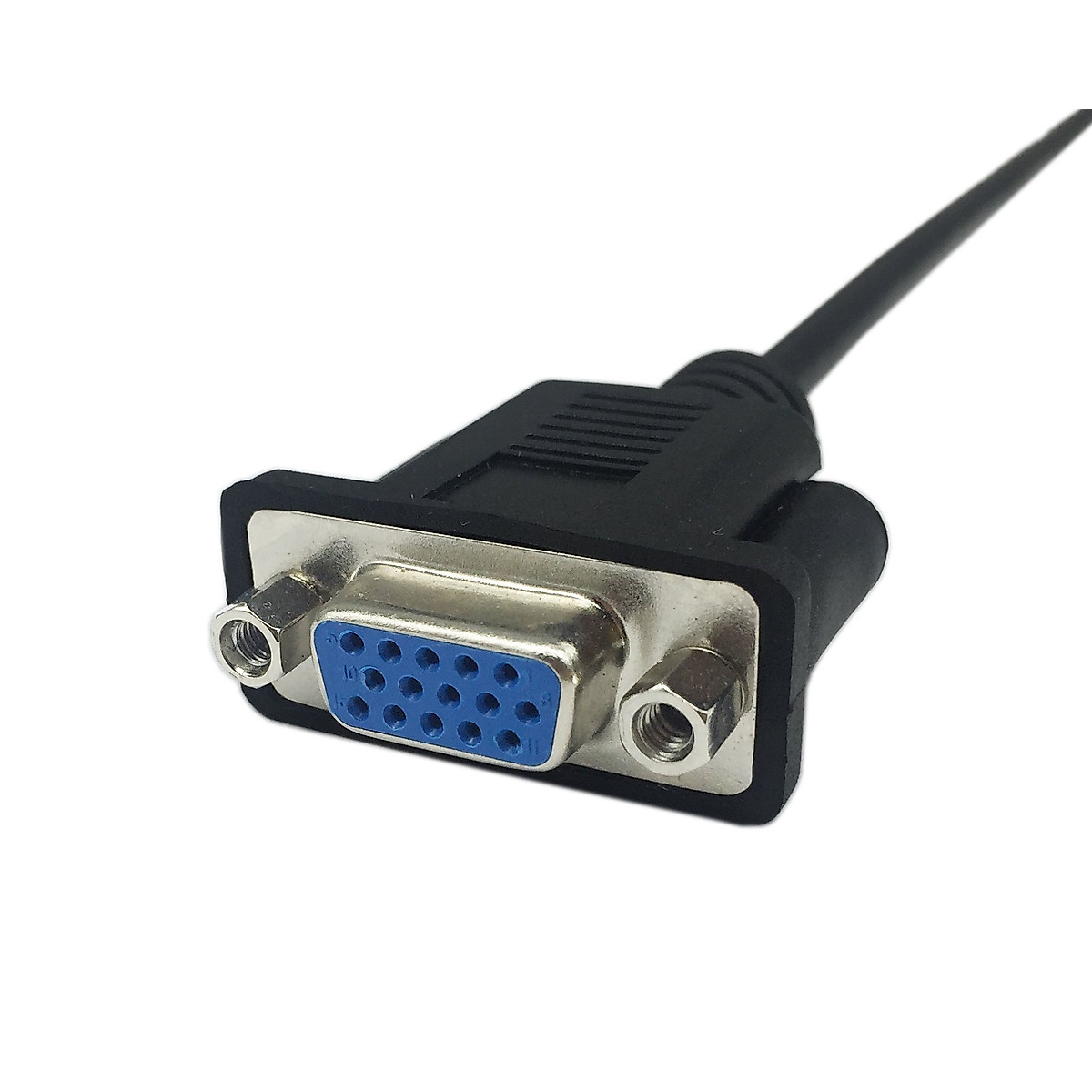 CERRXIAN 1ft VGA SVGA 15 Pin HD15 Female to Female Gender Changer Adapter Extension Video Monitor Cable for PC Laptop TV Porjector（ff）