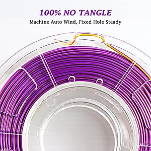 FTUREERA PLA Filament, Silk 3D Printer Filament 1.75mm, Dual Color Co Extrusion and Rainbow PLA Filament Bundle Multicolor, Dimensional Accuracy +/- 0.02 mm, 250g x 6 Spool/3.3lb