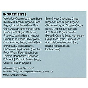 Coolhaus Classic Vanilla Ice Cream Sandwiches, 2.9 Ounce (Pack of 3), Chocolate Chip Cookies and Tahitian Vanilla Bean Ice Cream (Frozen)