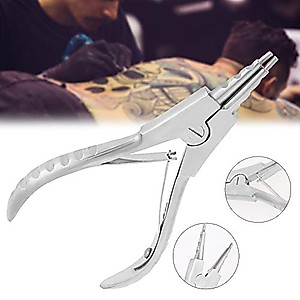 Ring Opening Pliers, Cimenn Surgical Steel Body Piercing Kits Ear Nose Lip Navel Tongue Septum Forcep Clamp Pliers Tool, Precision Circlip Pliers Retaining Clip Pliers Solid Spring Removal Tool