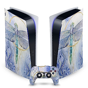Head Case Designs Officially Licensed Stephanie Law Dragonfly Art Mix Vinyl Faceplate Sticker Gaming Skin Decal Compatible With Sony PlayStation 5 PS5 Digital Edition Console and DualSense Controller