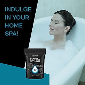 Aromasong Dead Sea Salt Bath Soak 6 Lbs. Bulk Pack – 100% Natural Dead Sea Salts for Soaking, Relaxation, and Detoxification of Skin, Dead Sea Salts for Bath to Rejuvenate and Refresh.