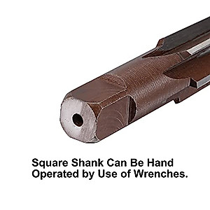 uxcell MT2 Morse Taper Reamer H8 Accuracy Alloy Tool Steel 6 Flutes Straight Shank Finish Hand Reamer Cutter Milling Tool Conical reamer for Bore Machining