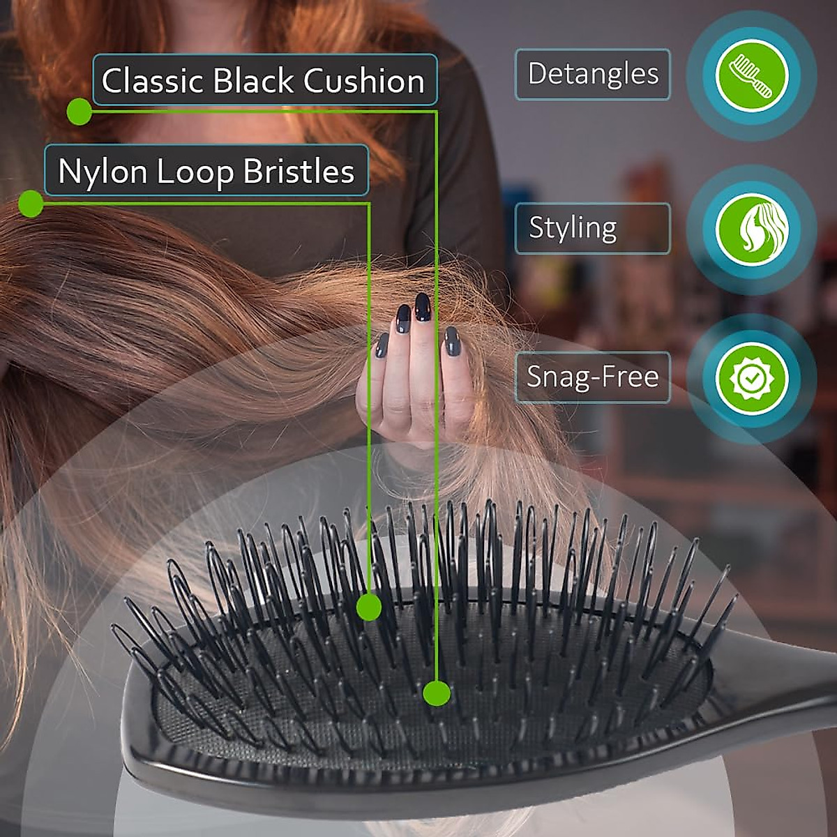 RemySoft One Twenty Three Loops - Loop Brush - Safe for Hair Extensions, Weaves and Wigs