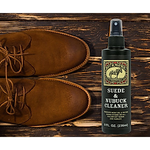 Bickmore Suede & Nubuck Cleaner - Remove Water Dirt Oil Stains From Shoes Boots Purses Handbags & More 8 fl oz
