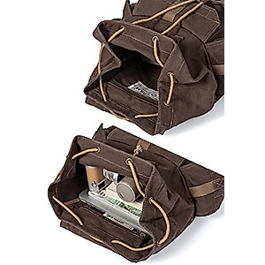 Gootium Classic High-Density Thick Canvas Backpack Rucksack, Tiramisu, Small