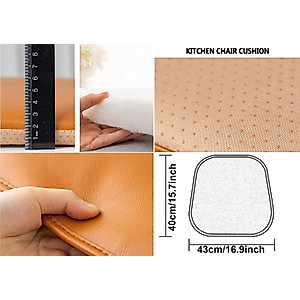 GYL-JL 1/2/4 Packs Leather Dining Chair Cushion Horseshoe Durable Soft Seat Cushion, Non-Slip Kitchen Chair Pad with Machine Washable Cover ( Color : Black , Size : Set of 4 )