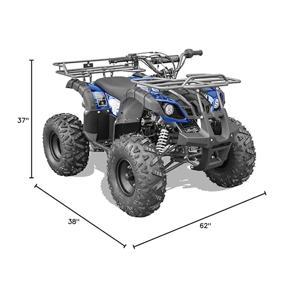 MotoTec Bull 125cc 4-Stroke Kids Gas ATV Blue