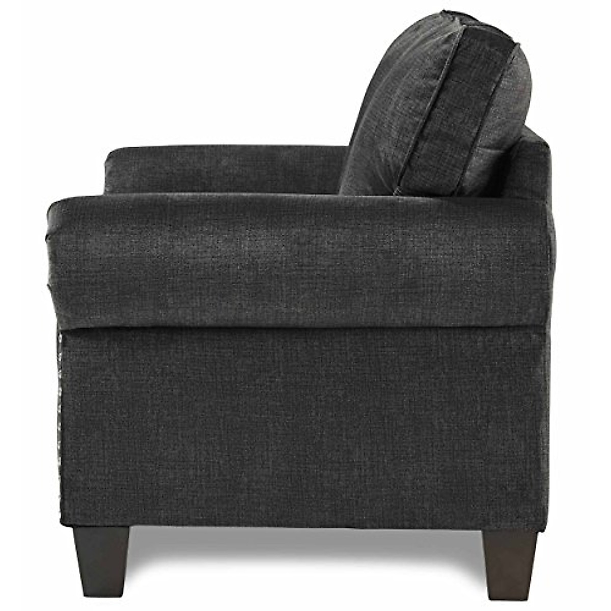 Homelegance Cornelia 63" Fabric Loveseat, Dark Gray