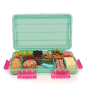 SubSafe Charcuterie Safe - Waterproof Tackle Box Container Keeps Snacks Fresh & Dry On the Go - Fill With Cured Meats, Cheese, Nuts -Perfect for the Boat, Beach, Parties, Picnics, Tailgating & More