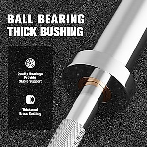 RitFit Olympic Barbell 4FT, 2-inch Weightlifting Bar for Strength Training and Home Gym