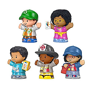 Fisher-Price Little People Toddler Toys Community Heroes Figure Set with 5 Characters for Pretend Play Ages 1+ Years