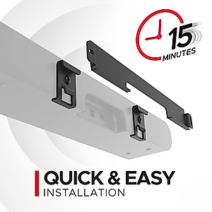 Soundbar Mount for Sonos Ray Sound Bar includes All Necessary Mounting Hardware, Floating Style Soundbar Wall Bracket for Under TV or above, Easy to Install, Black