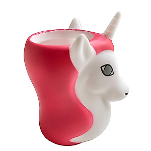 Lily's Home Kids Toothbrush with Flashing Timer with a Cup, Toothbrush Cover and Toothbrush Holder. Unicorn