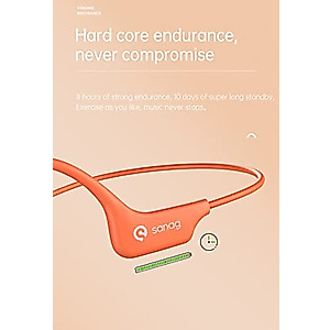 YODZ Bone Conduction Headphones Wireless Sports Headset Bluetooth 5.0 Open Ear HiFi Stereo IPX67 Waterproof Earphone Noise Reduction with Mic, for Sports and Games,Pink