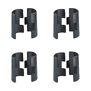 METRO 9985 Replacement Plastic Split Sleeves for Super Erecta Industrial Wire Shelving, Black, Pack of 4