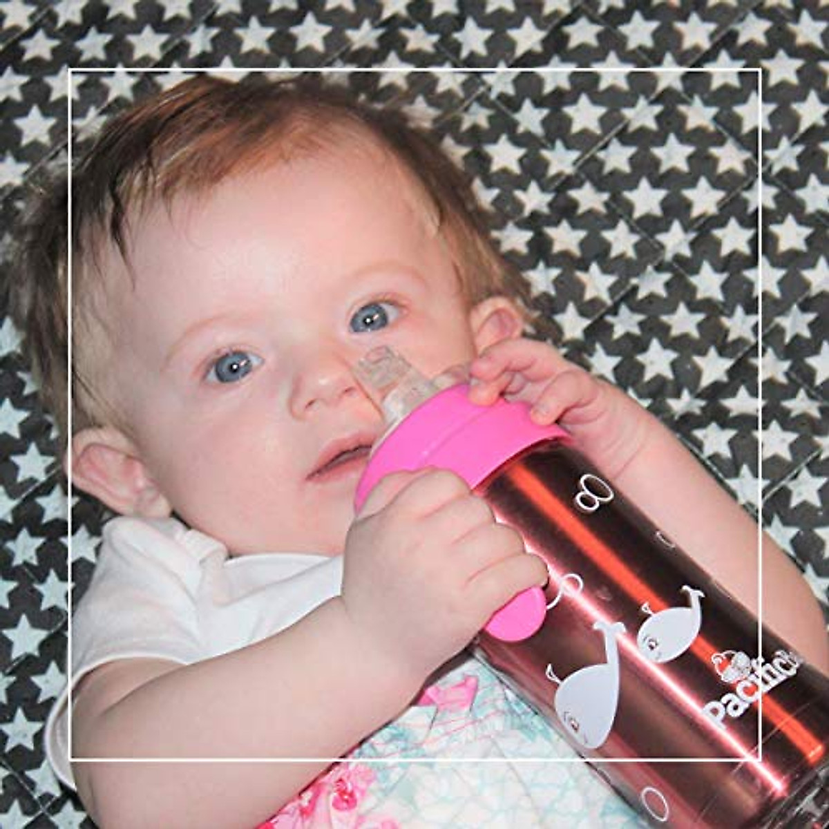 Pacific Baby Hot-Tot Insulated Stainless Steel Infant Baby Eco Feeding Bottle Anti-Colic Nipple 7 Ounce