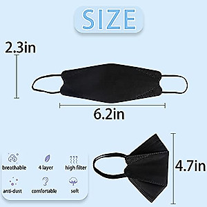 50 Packs Kids Face Masks Mask Facemask Boys Cute Child Kid Breathable Paper Facemasks Adjustable Lightweight 3 Ply Layer Reusable Mascarillas Para Niños Small 8-10 4 3 Year Old Childrens Youth Teens