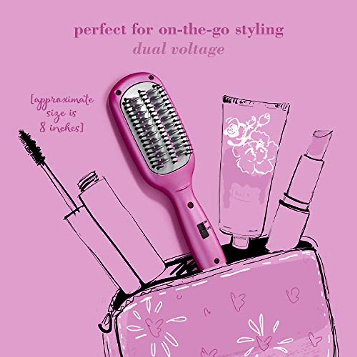 Conair Mini Super Smoothing Brush; Perfect for On-The-Go Styling