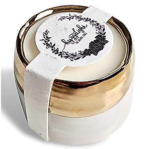 Hyggelight | The Growing Candle. Tired of Tossing Empty Candles? Try Our Less-Waste Solution. 10 oz, 55 hr Burn Time, 100% Soy Wax, Cotton Wick, Handmade Reusable Pot. (Sandalwood + Vanilla, Clara)