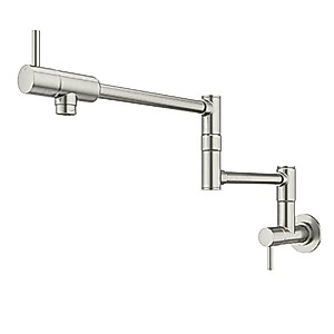 Pfister GT533-PFS Lita 2-Handle Wall Mount Pot Filler, Stainless Steel