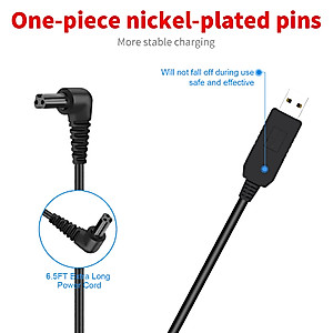 MEROM Charger Cord for Black and Decker Charger LI200 LI3100 BDCS40G BDCS20C GSL35 Cordless Screwdriver Replacement Black+Decker Power Cable