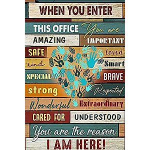 Social Worker, When You Enter This Office, You are Amazing Metal Tin Sign Retro Cottage Garden Restaurant Farm Coffee Shopping Center Office Wall Decoration Iron Painting Metal Plate 8x12inch