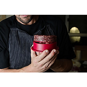 Easy for Life Stuffed Burger Press Kit 3 in 1 - Exclusive Red Color with 20 Free Wax Patty Papers, Non Stick Hamburger Maker, Homemade Patties & Sliders, Patty Molds, Veggie Hamburger Press Shaper