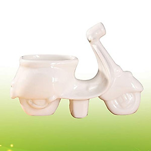 Happyyami Skeleton Decor 1pc Cartoon Flower Pot Ceramic Flower Pot Fleshy Flower Pot Flower Pots Bonsai Pot Desktop Bonsai Holder para De Mujer Interior Desk Topper Sculpture White Plant