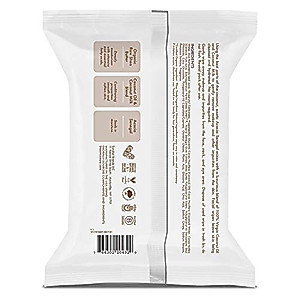 Shea Moisture 100 Percent Virgin Coconut Oil Daily Hydration Face Wipes, Coconut Milk Makeup Remover Wipes, Acacia Senegal Facial Wipes, Unisex Face Cleansing Wipes, 30 Count