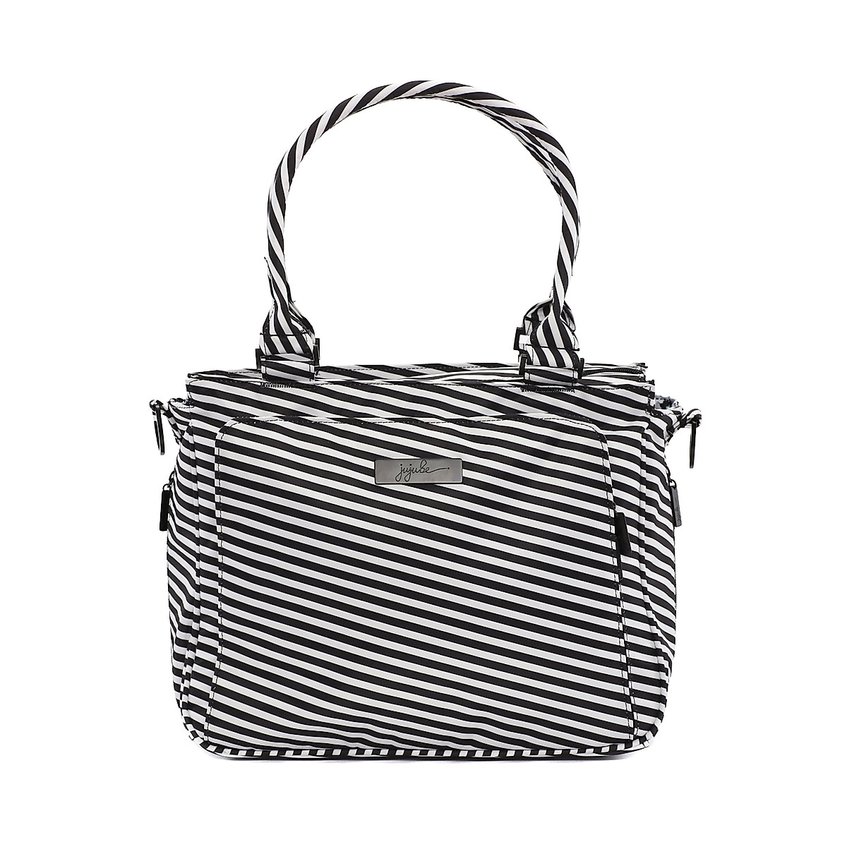 JuJuBe Be Classy Structured Multi-Functional Diaper Bag/Purse, Onyx Collection - Black Magic