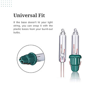10 Clear 12 Volt Replacement Mini Glass Bulbs, NO Base - Incandescent - .08amp, 0.96watt (Clear)