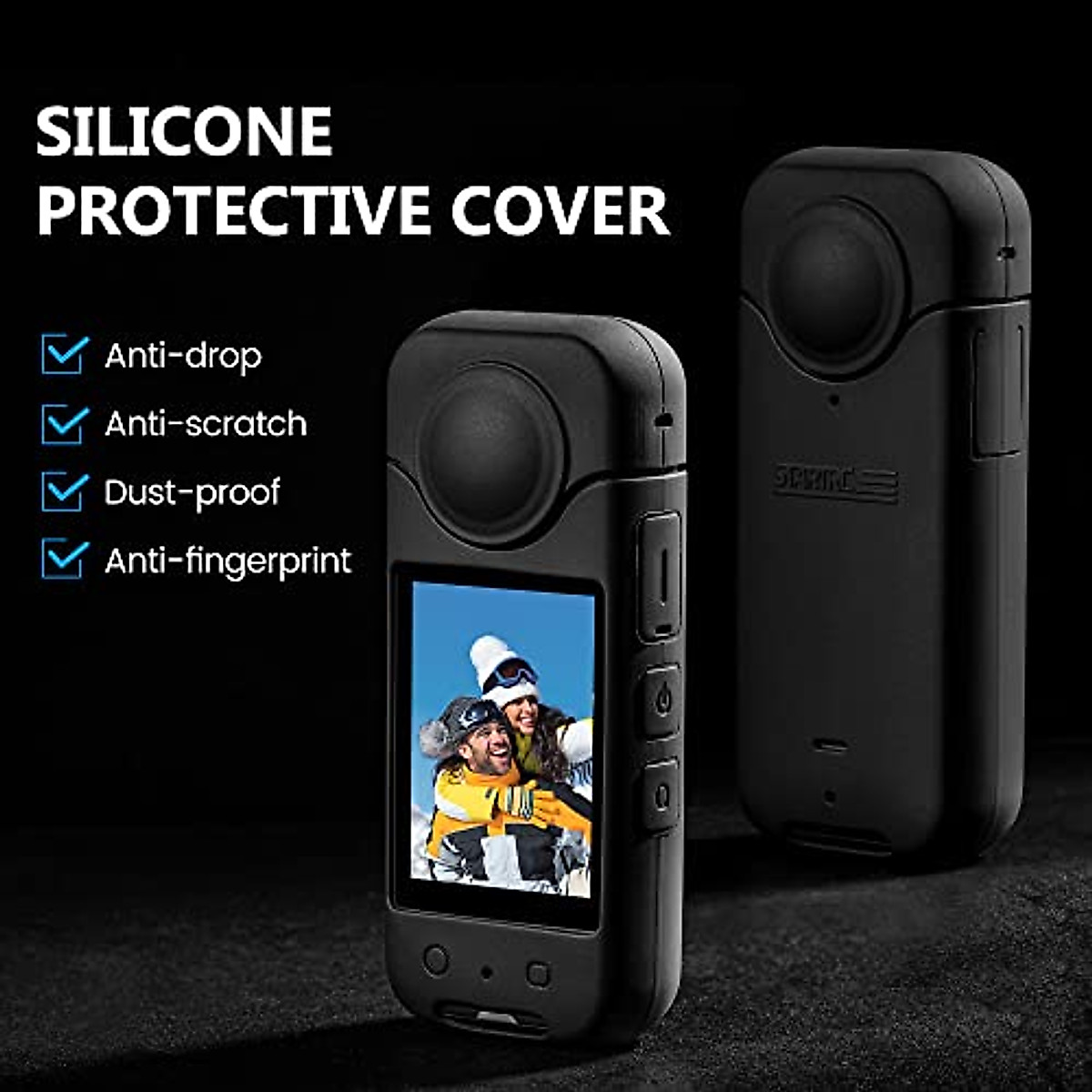 Tomat 8 in 1 Accessories Bundle for Insta360 X3, Carrying Case，Silicone Case, Screen Tempered Film Accessories kit for Insta360 X3 Camera