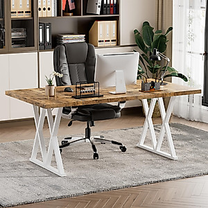 PAKASEPT 71" Executive Desk, Large Computer Office Desk Workstation, Modern Simple Style Laptop Desk, Dining Room Table, Business Furniture for Home Office