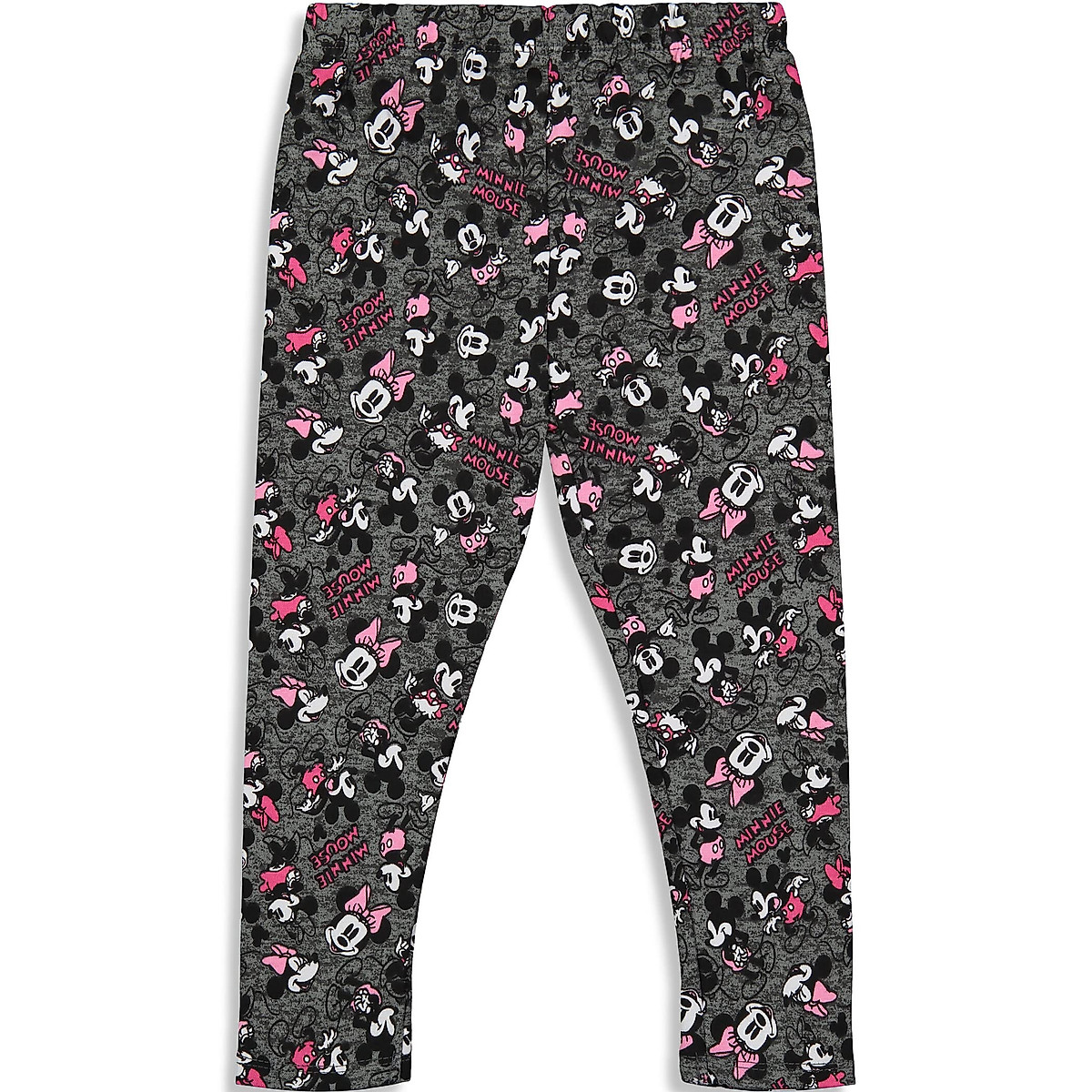 Disney Minnie Mouse Infant Baby Girls Crossover Fleece Hoodie and Leggings Outfit Set Pink Glitter 24 Months