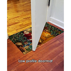 Toland Home Garden 800103 Stocking Stuffer Christmas Door Mat 18x30 Inch Winter Outdoor Doormat for Entryway Indoor Entrance