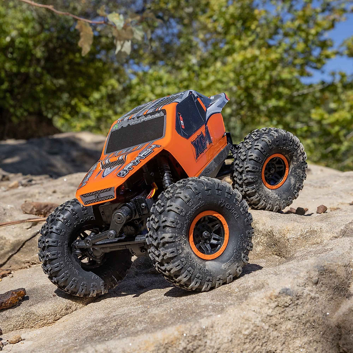 Axial RC Truck 1/24 AX24 XC-1 4WS Crawler Brushed RTR (Includes Everything Needed No Other purchases Required), Orange, AXI00003T2