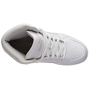 PUMA Rebound Layup Synthetic Leather (Big Kid) Puma White/Gray Violet 6.5 Big Kid M