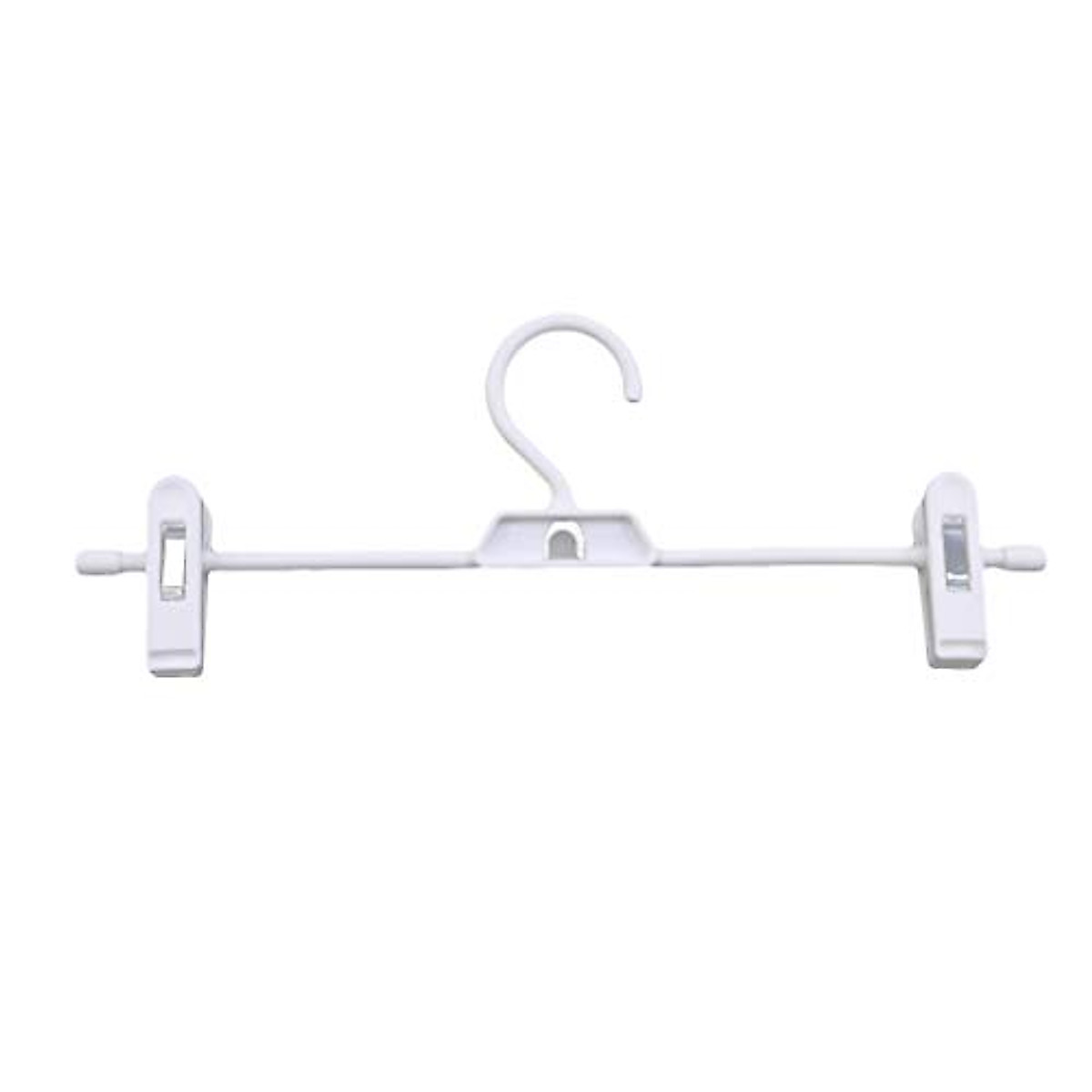 Mvude Cloth Clip Hanger Plastic Pant Hangers Space Saving for Pants Skirts Clothes,White